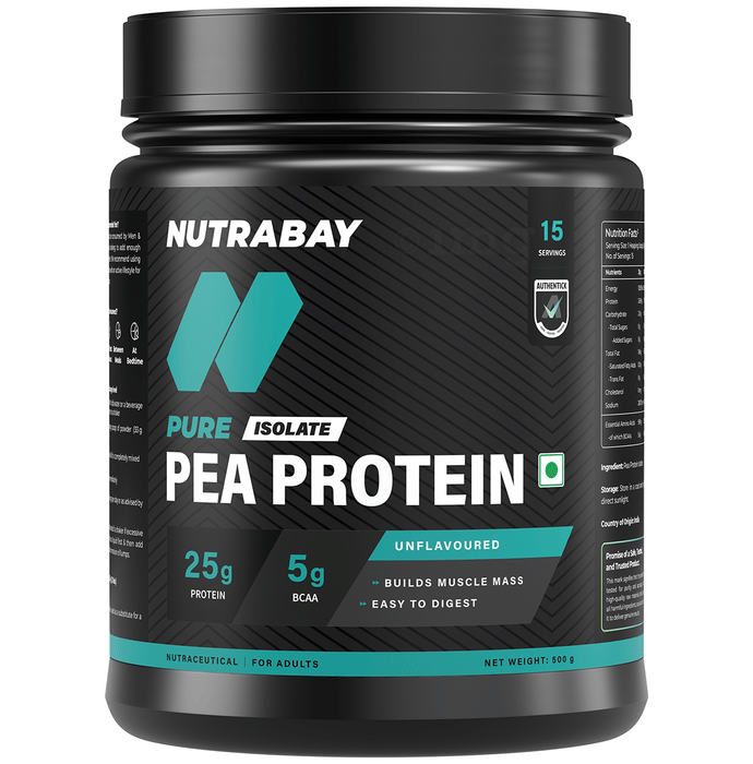 Nutrabay Pure Pea Protein Isolate Powder for Muscle Recovery & Immunity ...