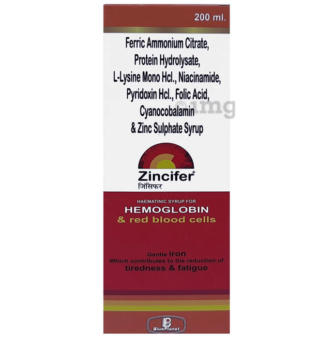 Zincifer Syrup: Buy bottle of 200.0 ml Syrup at best price in India | 1mg