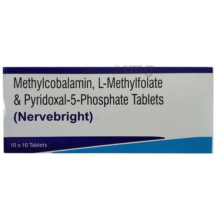 Nervebright Tablet: Buy packet of 10.0 tablets at 𝗯𝗲𝘀𝘁 𝗽𝗿𝗶𝗰𝗲 in India | 1mg