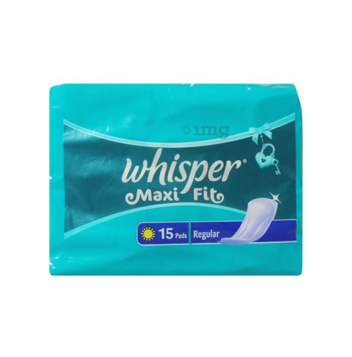 Whisper Maxi Fit Regular Pads: Buy packet of 15 pads at best price in ...