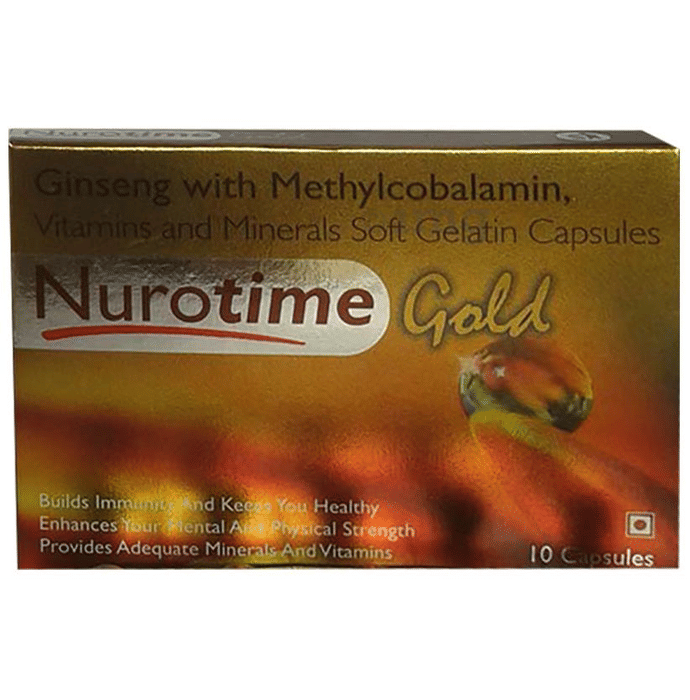 Nurotime Gold Soft Gelatin Capsule: Buy strip of 10 soft gelatin ...