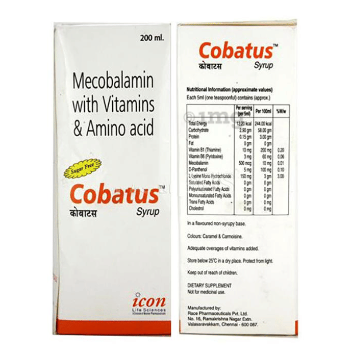Cobatus Syrup: Buy bottle of 200 ml Syrup at best price in India | 1mg