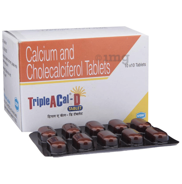 TripleACal -D Tablet: Buy strip of 10 tablets at best price in India | 1mg