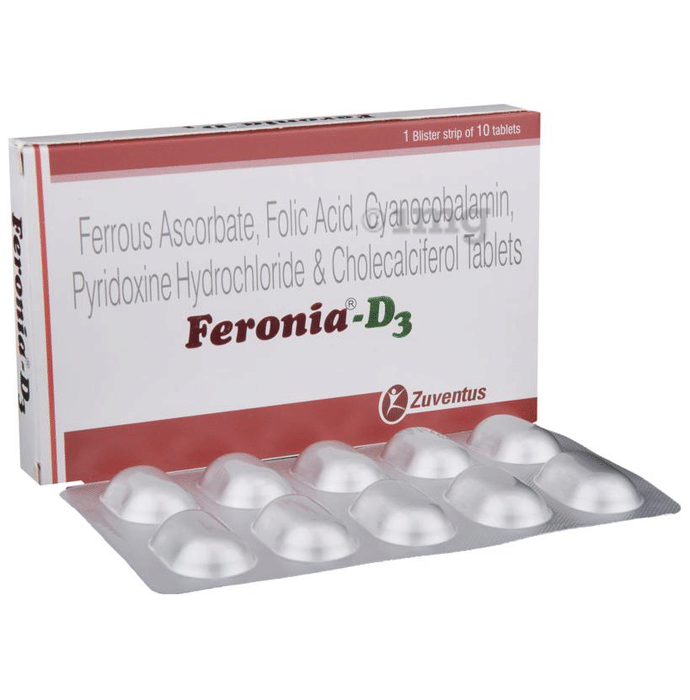 Feronia -D3 Tablet: Buy strip of 10.0 tablets at best price in India | 1mg