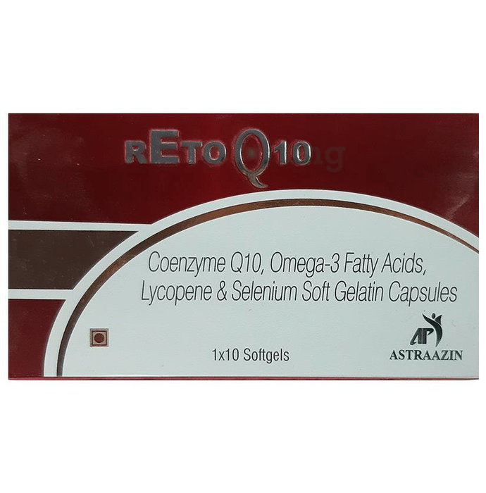 Reto-Q10 Soft Gelatin Capsule: Buy strip of 10.0 soft gelatin capsules ...