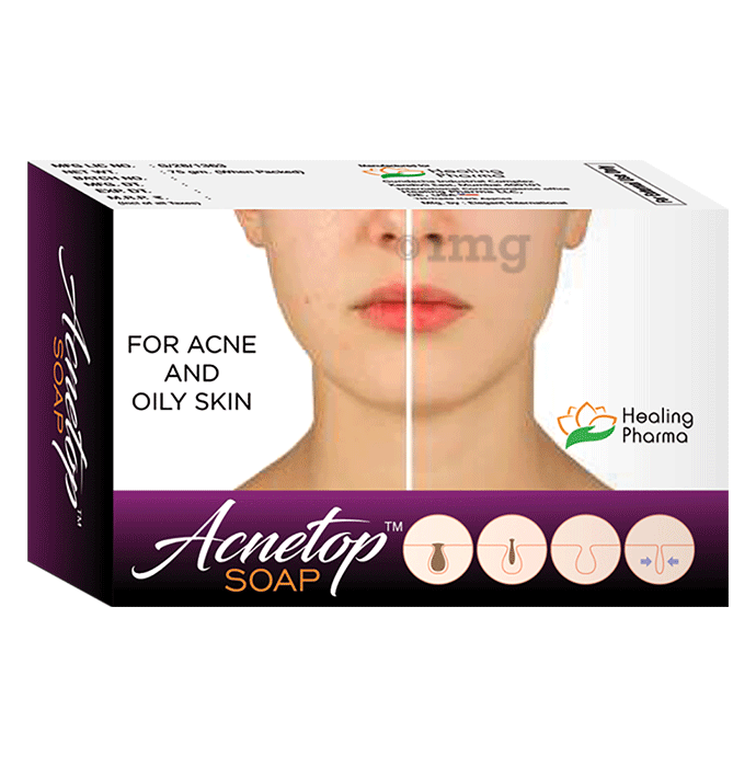 Healing Pharma Acnetop Soap: Buy box of 75 gm Soap at best price in ...