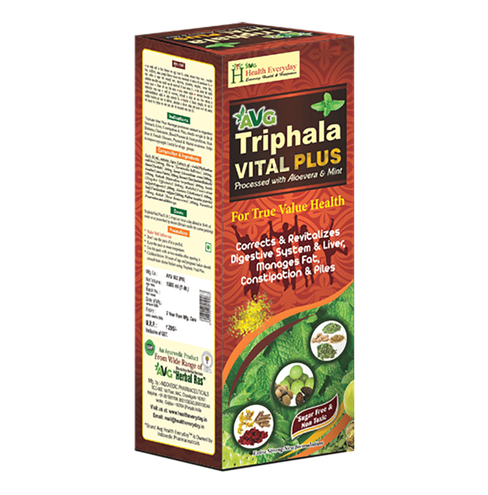 AVG Triphala Vital Plus: Buy bottle of 500 ml Liquid at best price in India | 1mg