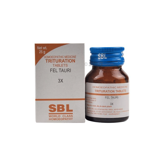 SBL Fel Tauri Trituration Tablet 3X: Buy bottle of 25.0 gm Trituration ...