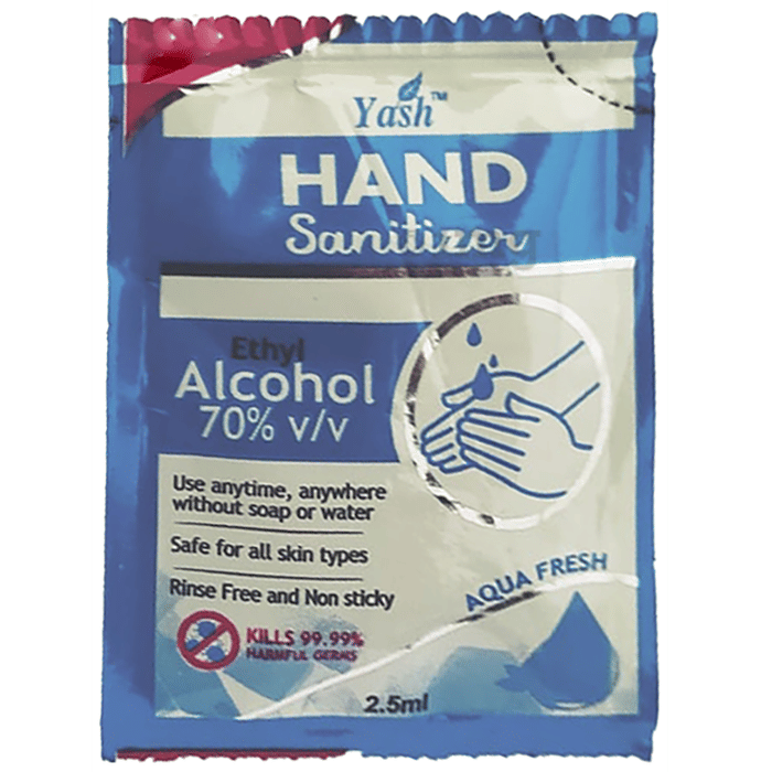 Yash Hand Sanitizer (2.5ml Each): Buy packet of 100.0 pouches at 𝗯𝗲𝘀𝘁 ...