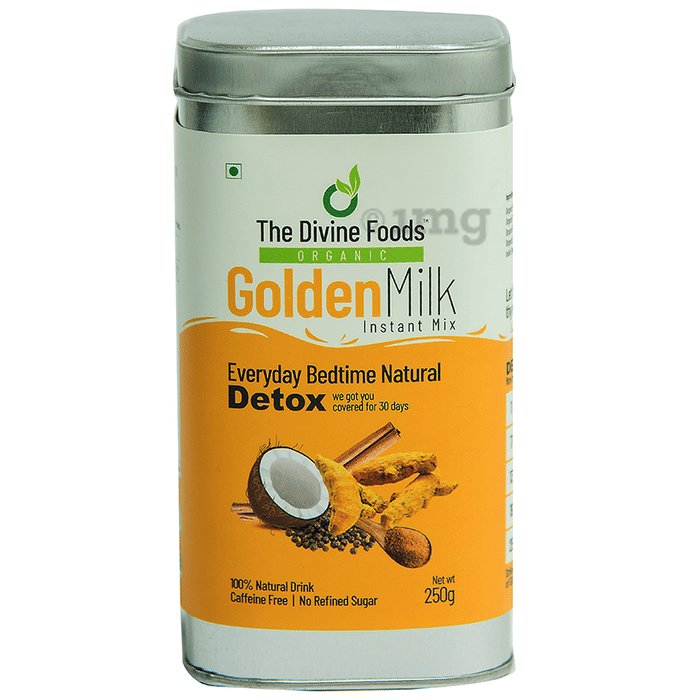 The Divine Foods Organic Golden Milk Instant Mix Powder: Buy Tin of 250 ...
