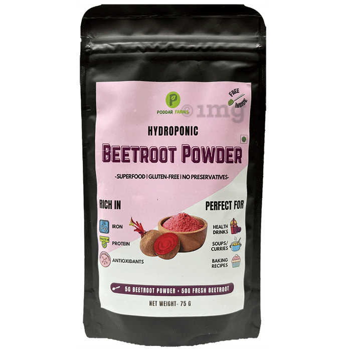 Poddar Farms Hydroponic Beetroot Powder: Buy packet of 75.0 gm Powder ...