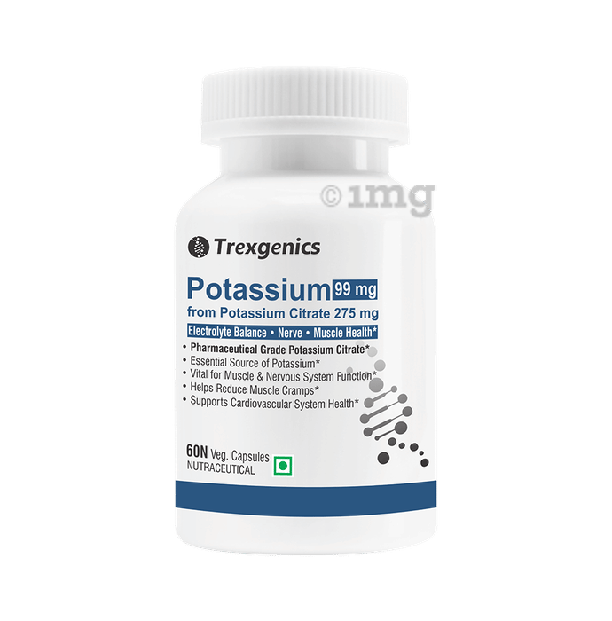Trexgenics Potassium 99mg Veg Capsule: Buy bottle of 60 vegicaps at ...