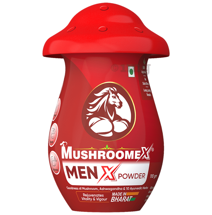 Mushroomex Men X Powder: Buy bottle of 110.0 gm Powder at 𝗯𝗲𝘀𝘁 𝗽𝗿𝗶𝗰𝗲 in ...