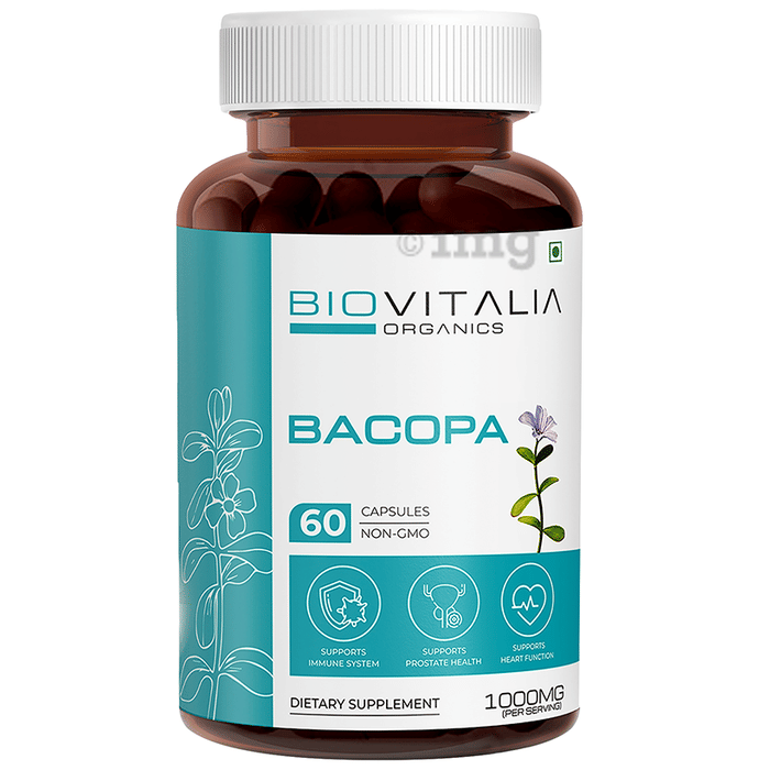 Biovitalia Organics Bacopa 1000mg Capsule: Buy bottle of 60.0 capsules ...