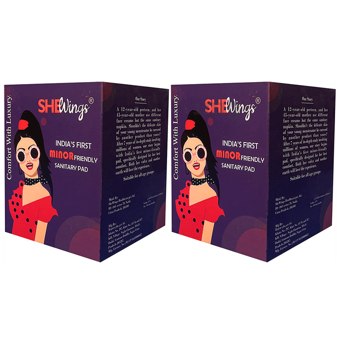 Shewings Minor Friendly Sanitary Pad (12 Each): Buy combo pack of 2.0 ...
