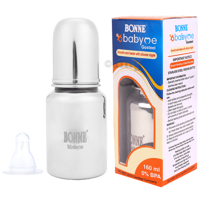 Bonne Gosteel Smooth Neck Feeder With Silicone Nipple 160ml: Buy box of ...