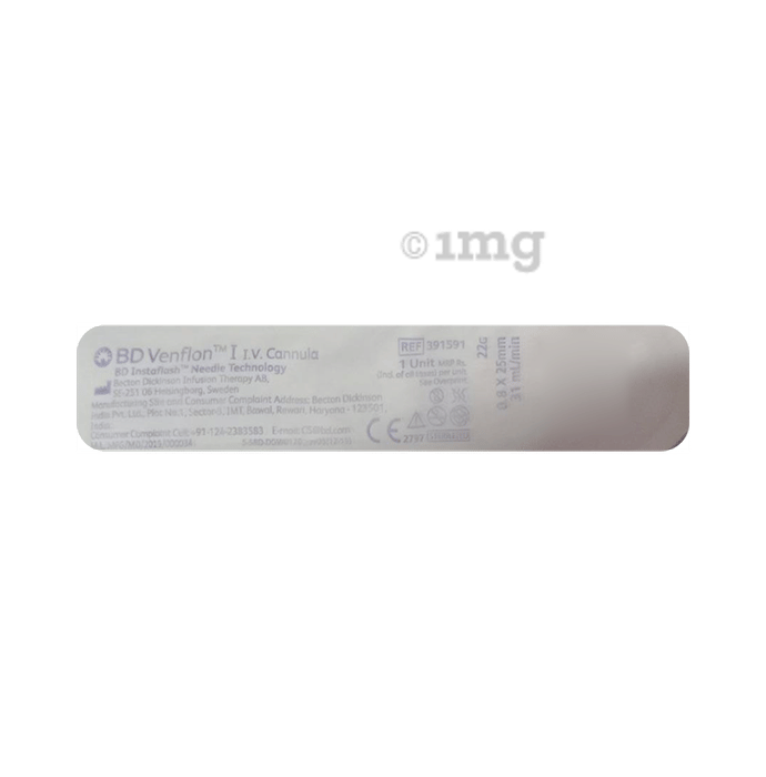 BD Venflon I.V. Cannula 22G: Buy packet of 1 Cannula at best price in ...