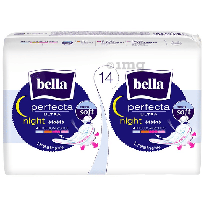 Bella Perfecta Ultra Sanitary Napkins Night Extra Soft: Buy packet of ...