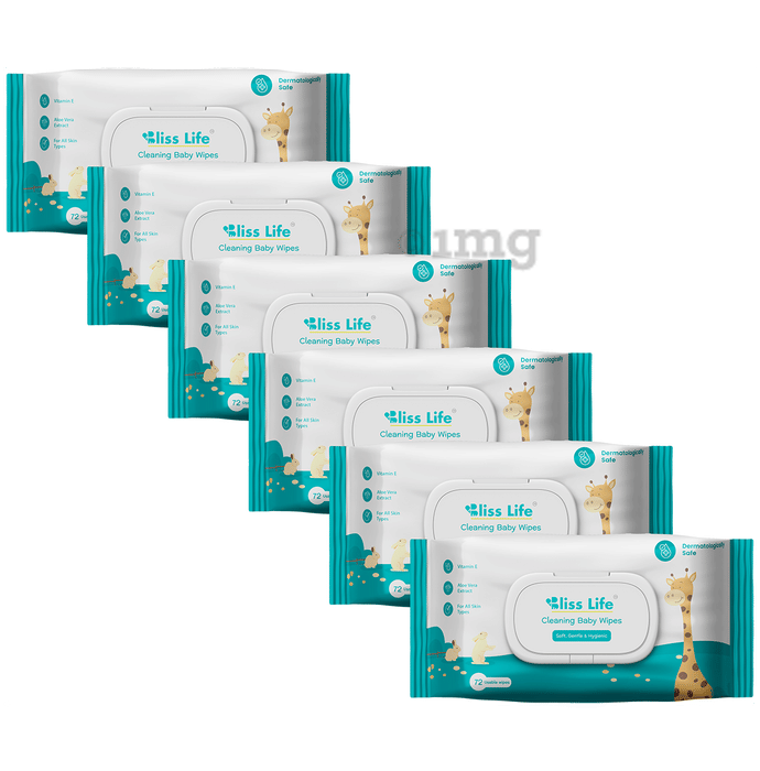 Bliss Life Cleaning Baby Wipe (72 Each): Buy combo pack of 6.0 Packs at ...