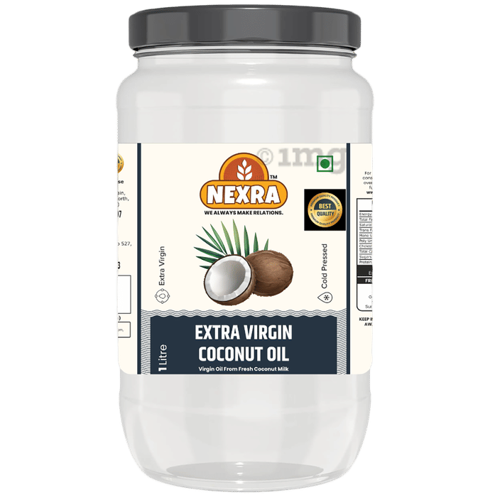 Nexra Cold Pressed Extra Virgin Coconut Oil: Buy jar of 1.0 Ltr Oil at ...
