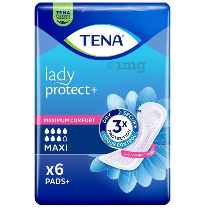Tena Lady Protect + Maxi Pad Style | Upto 12 Hours Dryness | Triple ...
