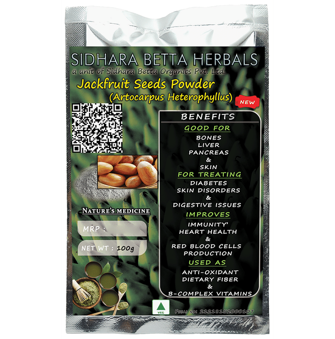 Sidhara Betta Herbals Artocarpus Heterophyllus Jackfruit Seeds Powder ...