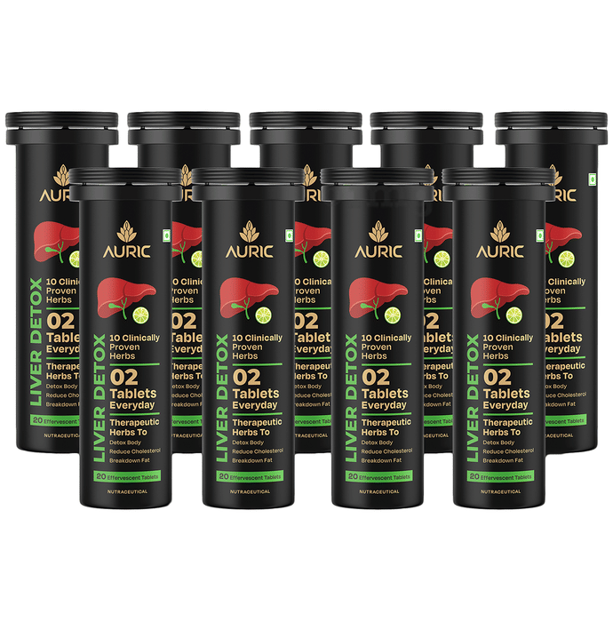 Auric Liver Detox Effervescent Tablet (20 Each): Buy combo pack of 9.0 ...