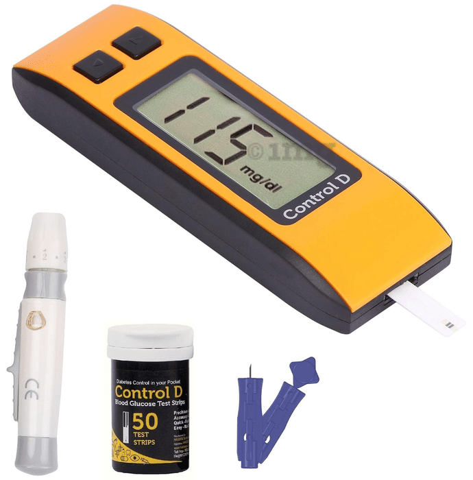 Control D OM50 Blood Glucose Monitoring System with Lancet (10) & Strip ...