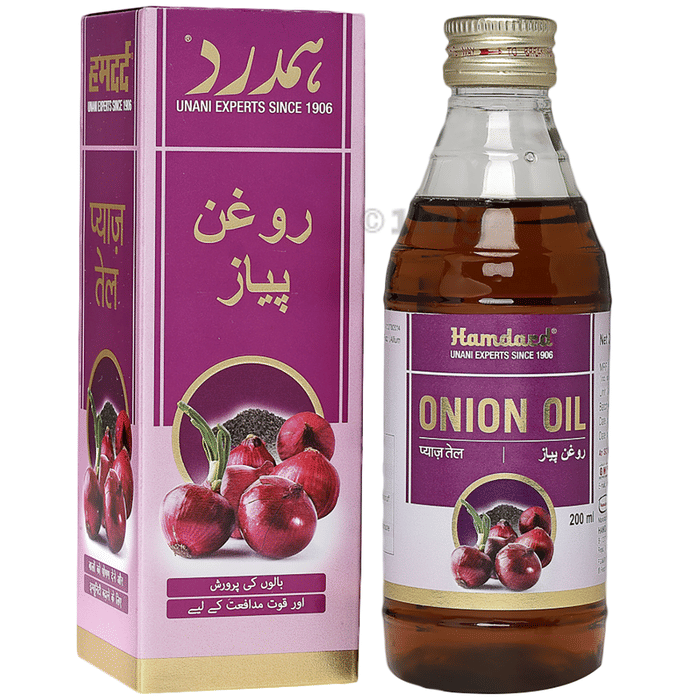 Hamdard Onion Oil: Buy bottle of 200.0 ml Oil at best price in India | 1mg