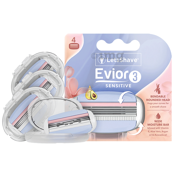 LetsShave Evior 3 Sensitive Blade Cartridges: Buy box of 4.0 units at ...