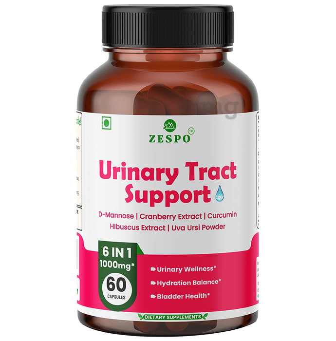 Zespo Urinary Tract Support 1000mg Capsule: Buy bottle of 60.0 capsules at best price in India | 1mg