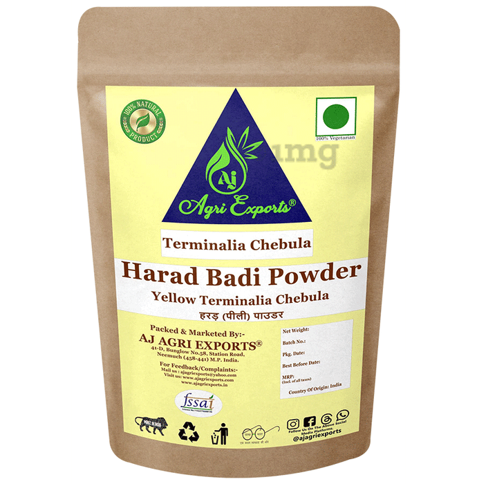 Aj Agri Exports Yellow Terminalia Chebula Harad Badi Powder: Buy packet ...