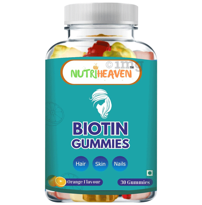 Nutri Heaven Biotin Gummies Orange: Buy bottle of 30.0 gummies at 𝗯𝗲𝘀𝘁 ...