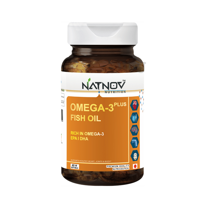 Natnov Nutrition Omega 3 Plus Fish Oil Softgel: Buy bottle of 60 soft ...