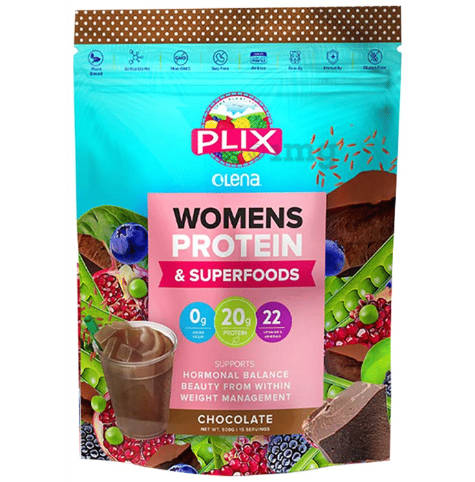 Plix Olena Womens Protein & Superfoods (500gm Each) Chocolate: Buy box ...