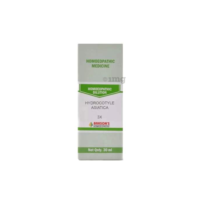 Bakson's Homoeopathy Hydrocotyle Asiatica Dilution 3X: Buy bottle of 30 ...
