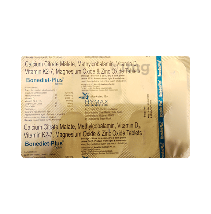 Bonediet-Plus Tablet: Buy strip of 10 tablets at best price in India | 1mg