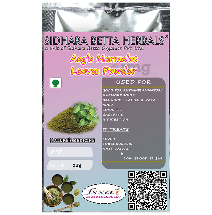 Sidhara Betta Herbals Aegle Marmelos Leaves Powder: Buy packet of 15.0 ...