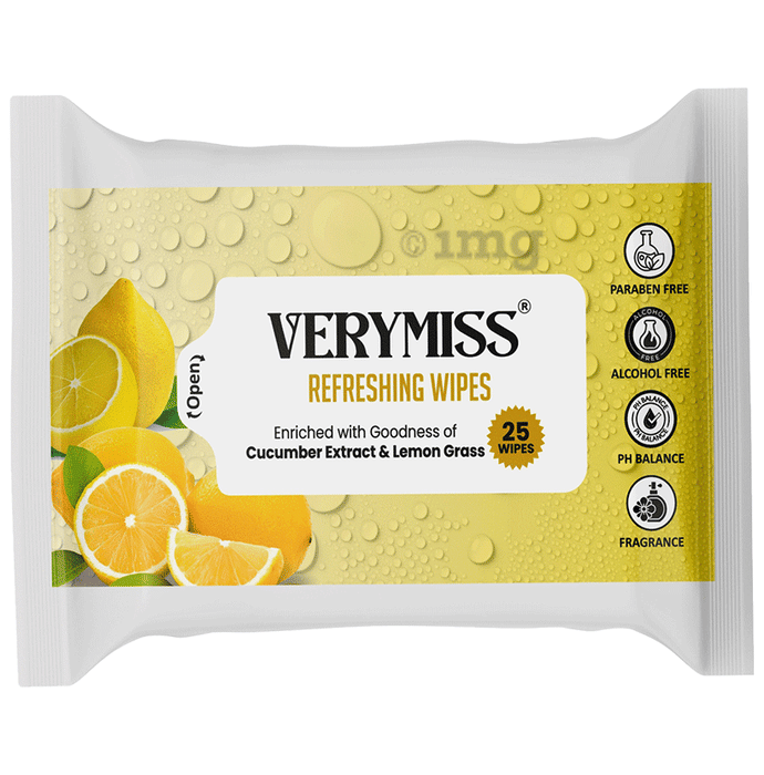 Verymiss Refreshing Wipes Lemon: Buy packet of 25.0 wipes at best price ...