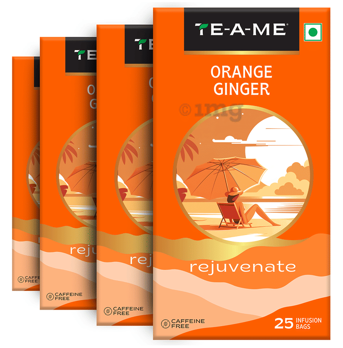 TE-A-ME Orange Ginger Rejuvenate Tea Bags (25 Each): Buy combo pack of ...
