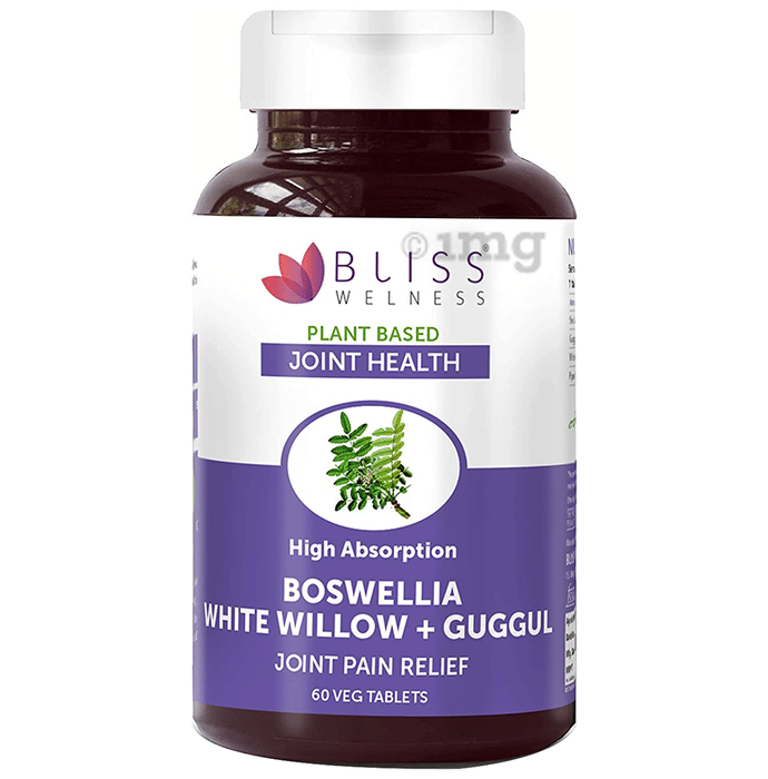 Bliss Welness Joint Health Boswellia White Willow + Guggul Veg Tablet ...
