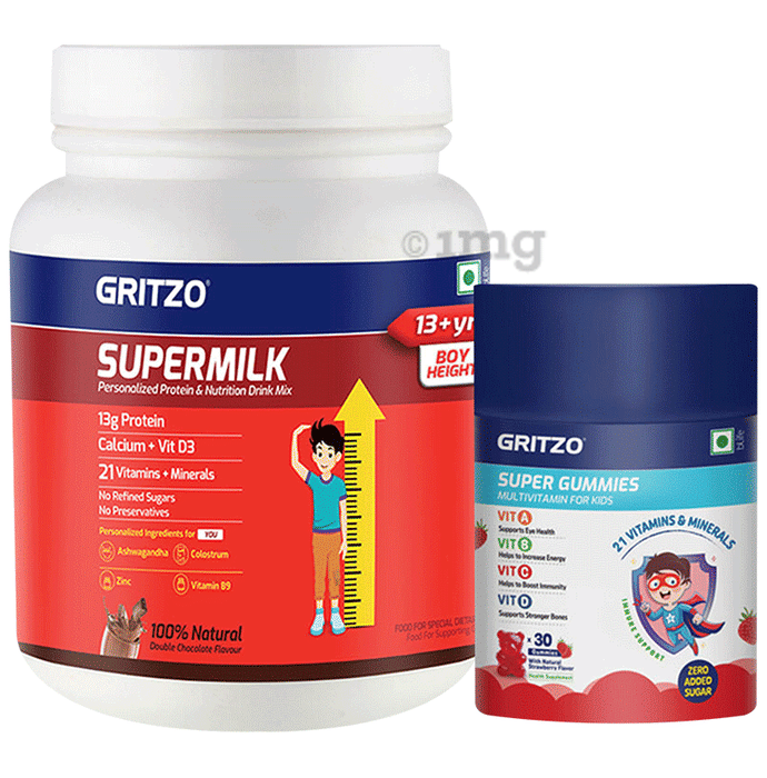 Gritzo Combo Pack of Supermilk 13+Years Boys Height+Double Chocolate ...