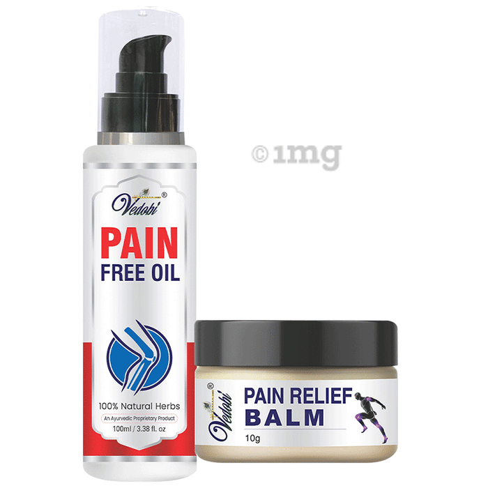 Vedobi Combo Pack of Pain Free Oil (100 ml) & Pain Relief Balm (10 gm ...
