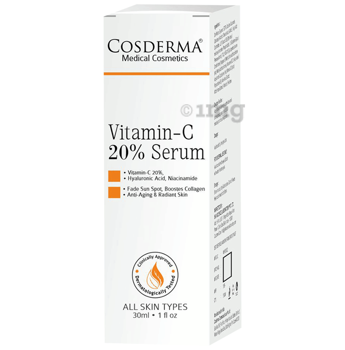 Cosderma Vitamin C 20% Serum: Buy pump bottle of 30.0 ml Serum at best ...