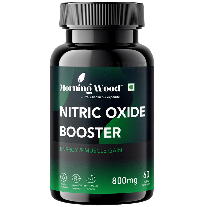 Morning Wood Nitric Oxide Booster 800mg Vegan Capsule: Buy bottle of 60 ...
