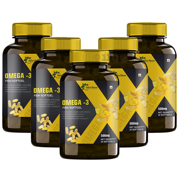 Shaizir Pharma Omega 3 Fish Softgel (30 Each): Buy combo pack of 5.0 ...