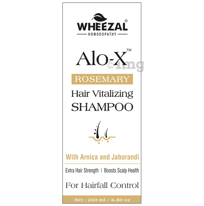 Wheezal Alo-X Hair Vitalizing Shampoo for Hairfall Control Rosemary ...