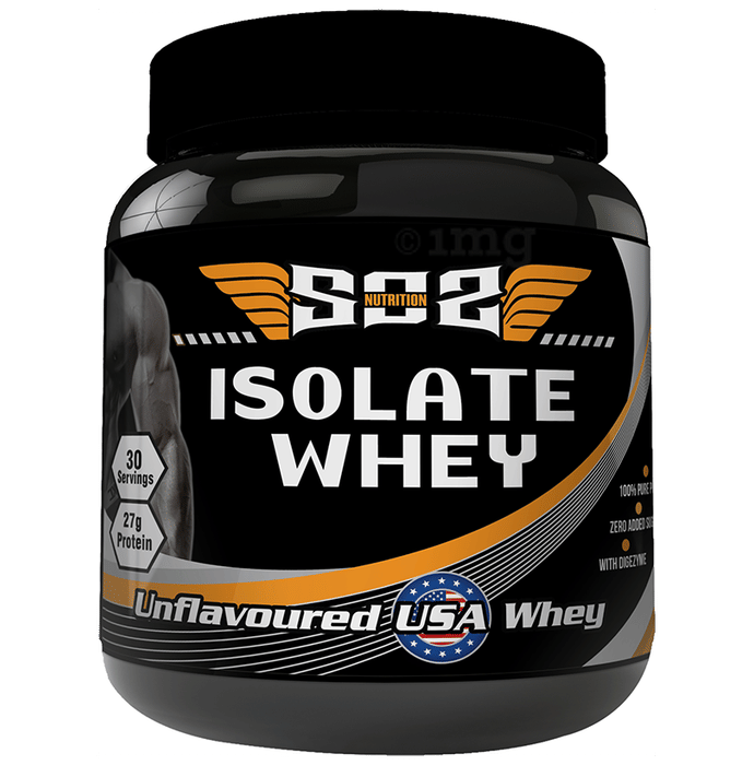 SOS Nutrition Isolate Whey Protein Powder Unflavored: Buy jar of 909.0 ...