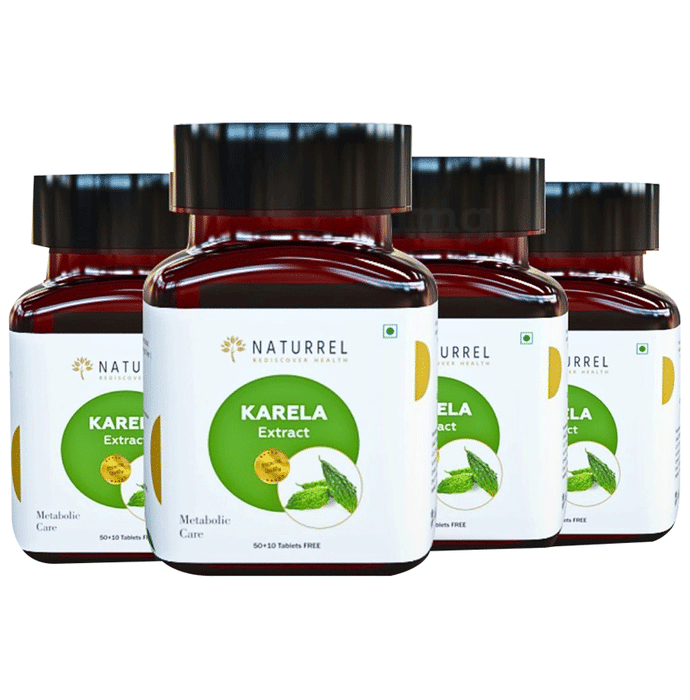 Naturrel Karela Extract Tablet (60 Each): Buy combo pack of 4.0 bottles ...
