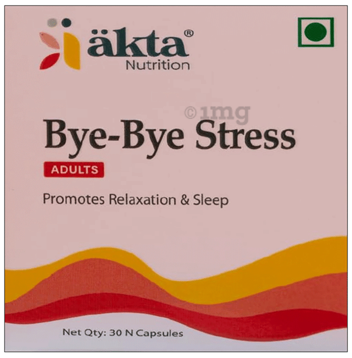 Akta Nutrition Bye-Bye Stress Adults Capsule | Stress Relief | Stress ...